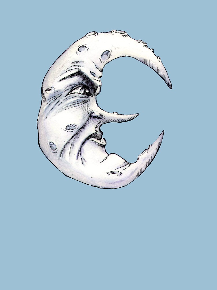 "Angry Moon " T-shirt for Sale by LilyCrescent | Redbubble | moon t ...