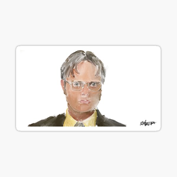 "Dwight Schrute " Sticker for Sale by yellowrasberry | Redbubble