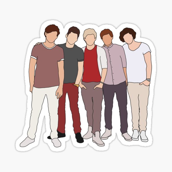 "one direction " Sticker for Sale by tehecaity | Redbubble