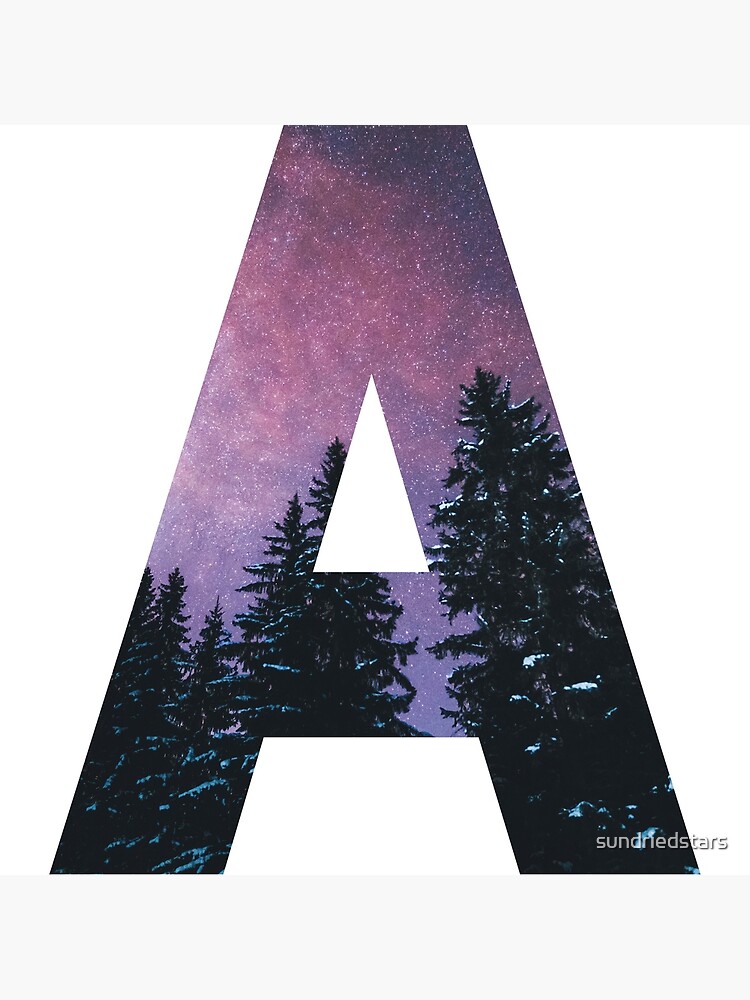 "starry night sky letter A" Poster for Sale by sundriedstars | Redbubble