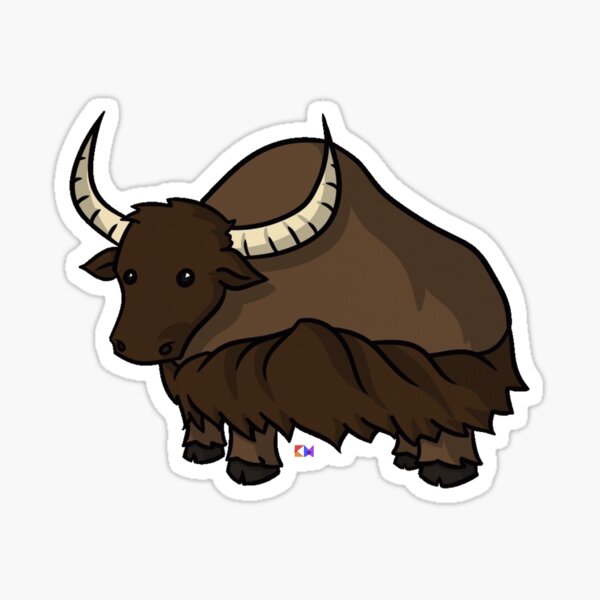 "Yak" Sticker for Sale by kevin-weaver | Redbubble