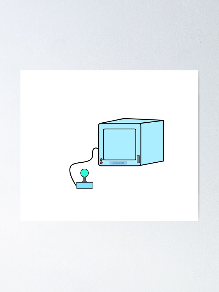 "Retro Gaming Joystick Soft Color" Poster by ArashiiGames | Redbubble