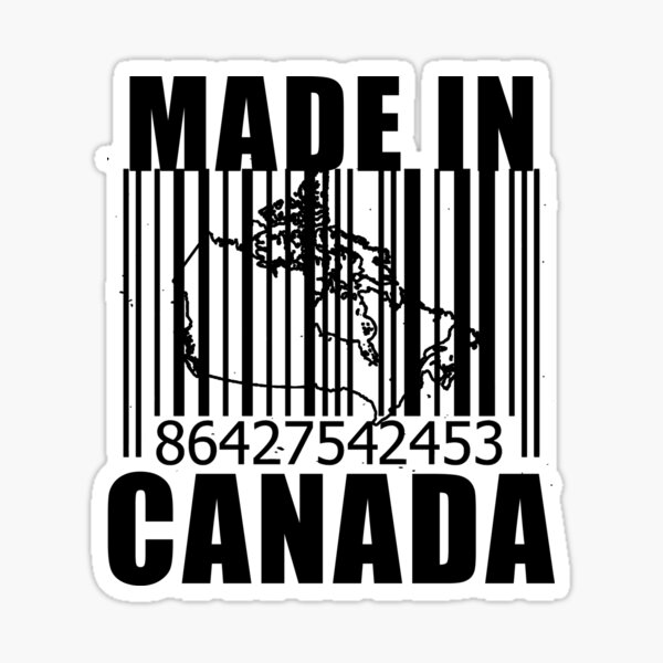 "Made in Canada proudly canadian barcode" Sticker for Sale by GoodyLeo ...