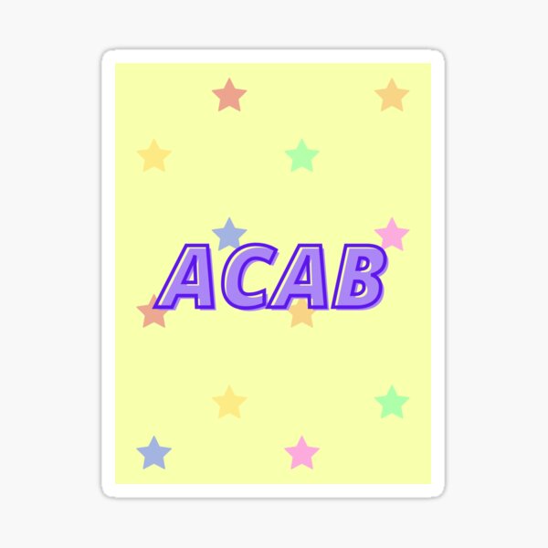 "ACAB sign/logo" Sticker for Sale by sjxoxo | Redbubble