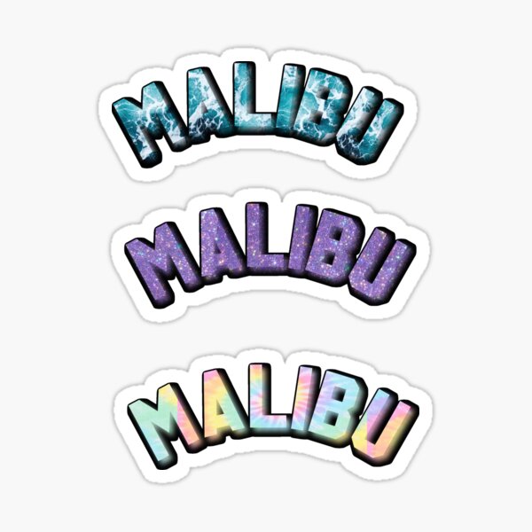 "Malibu sticker pack " Sticker by cbeaaa | Redbubble