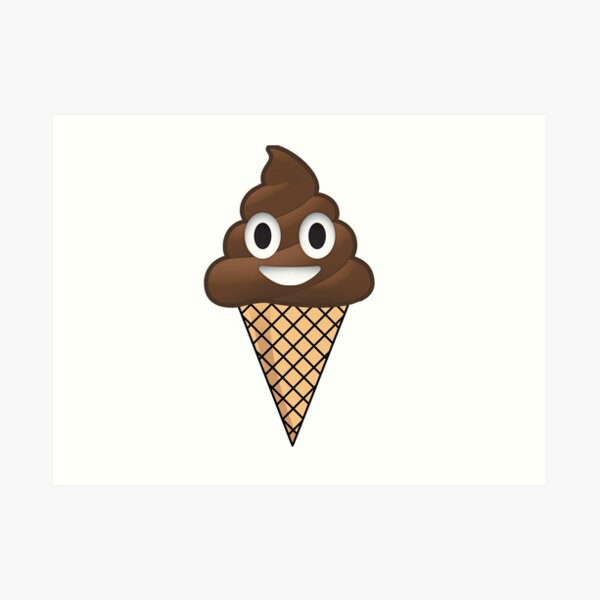 "Poop Emoji Ice Cream" Art Print by ImperialDesign | Redbubble