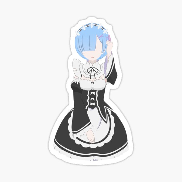 "Rem from RE:Zero" Sticker for Sale by RowdyGerbil | Redbubble