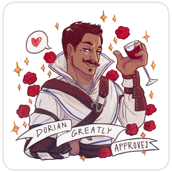 Dorian Approval Dragon Age Stickers By Endrae Redbubble