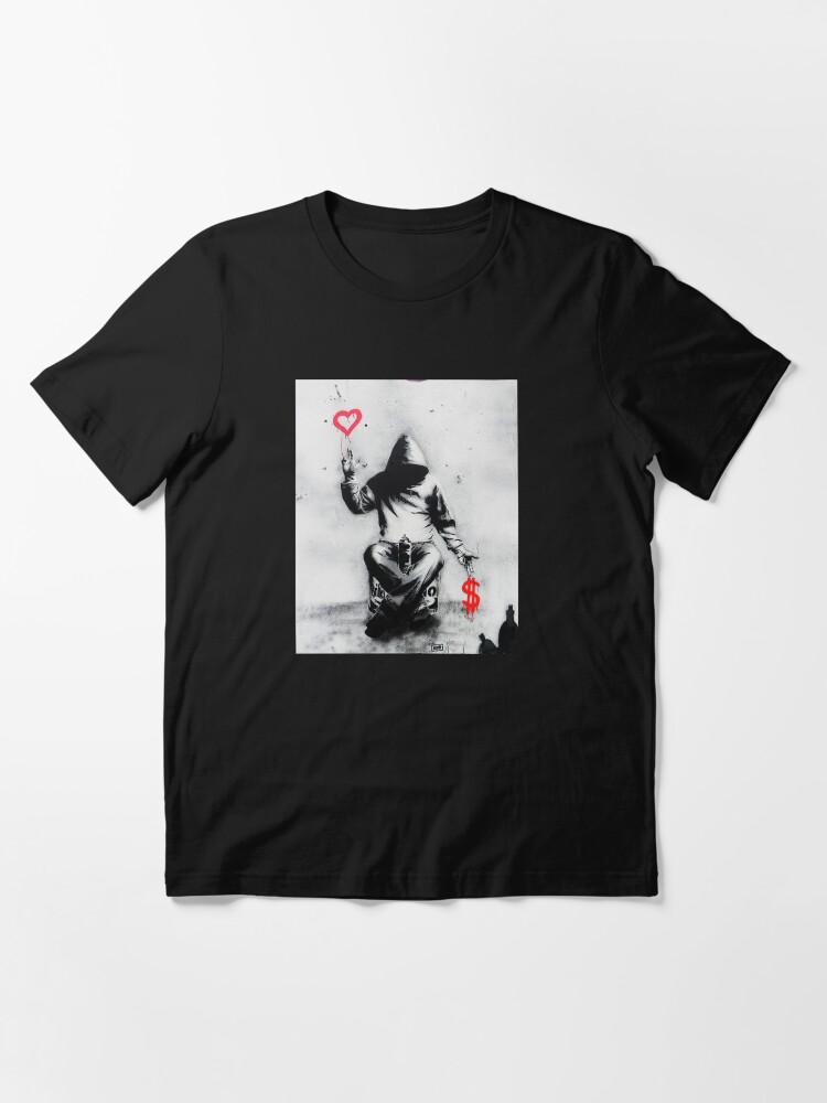 "Banksy Love Over Money Iconic Street Art" T-shirt for Sale by WE-ARE ...