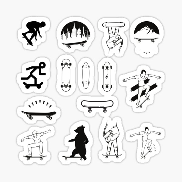 "Skater pack" Sticker for Sale by RageYion | Redbubble