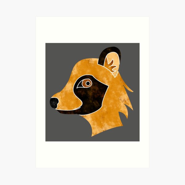 "Cute Tanuki Face" Art Print by SimbaDoesStuff | Redbubble