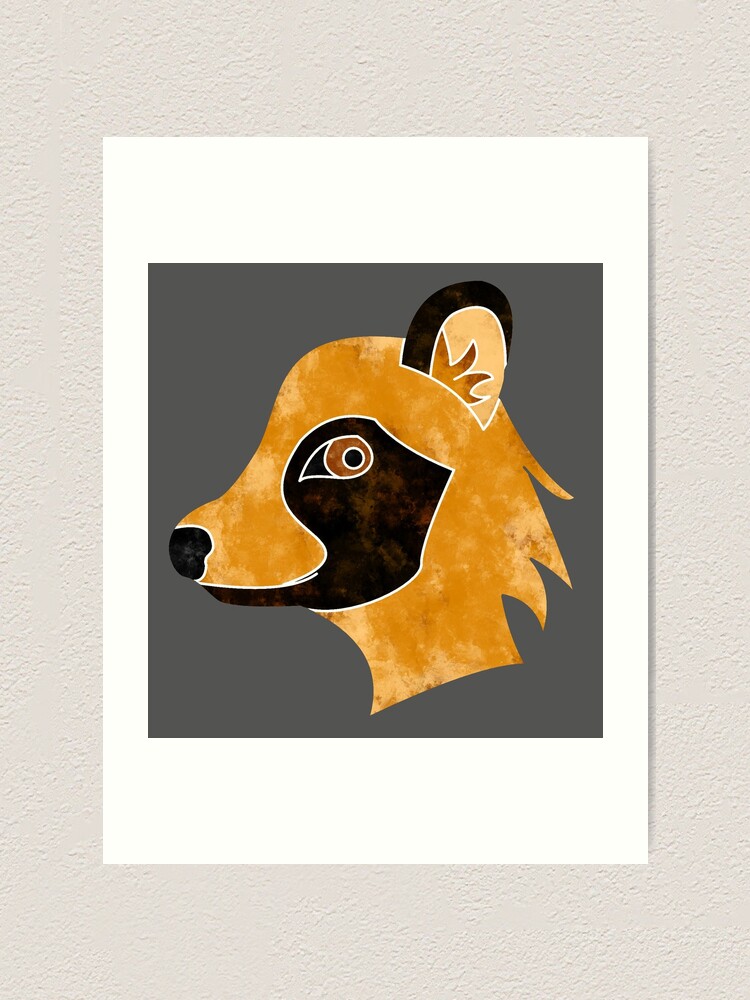 "Cute Tanuki Face" Art Print by SimbaDoesStuff | Redbubble
