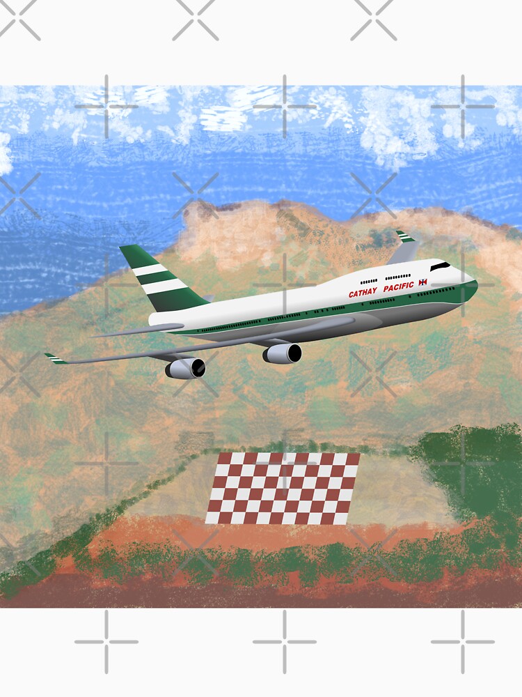 "Cathay Pacific 747 Kai Tak" Essential T-Shirt for Sale by cat3aviation ...