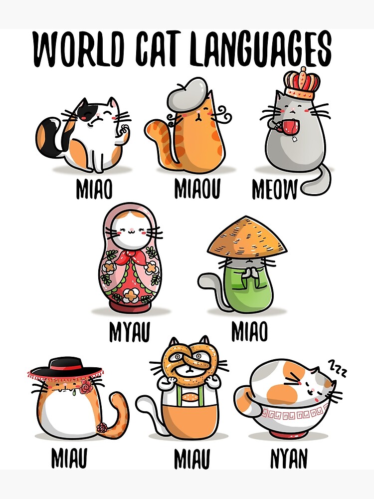 "world cat languages" Poster by Freecheese | Redbubble
