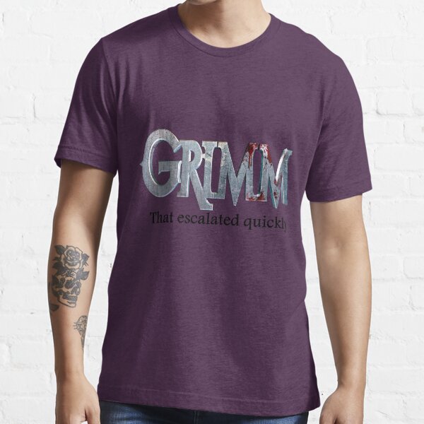 "GRIMM in 3 Words" T-shirt for Sale by werewolf-Pirate | Redbubble ...