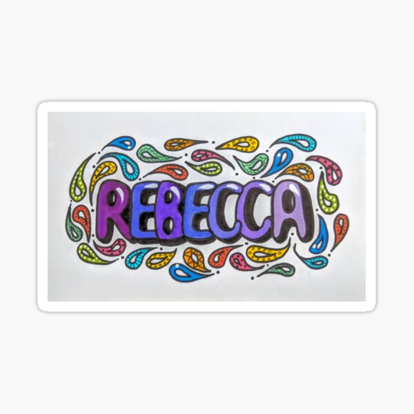 "Rebecca" Sticker by RainbowOma | Redbubble