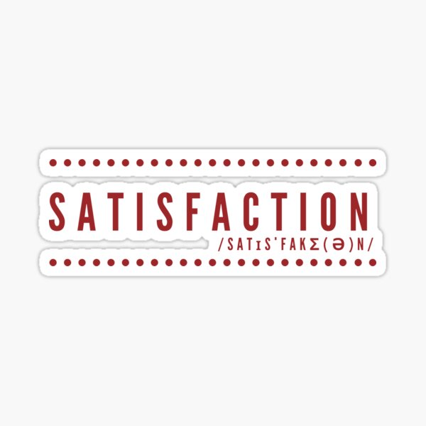 "Satisfaction" Sticker for Sale by Katya-Ionash | Redbubble