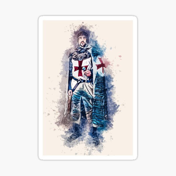 "Knights Templar Warrior The crusader Watercolor Historic Fine Art ...