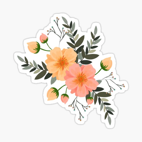 "Bunga Pastel" Sticker for Sale by Ilpiccololupo | Redbubble