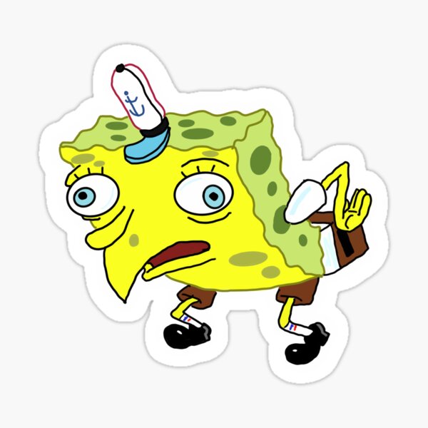 "Sponge Bob Square Pants Meme Sticker" Sticker for Sale by Talulalala ...