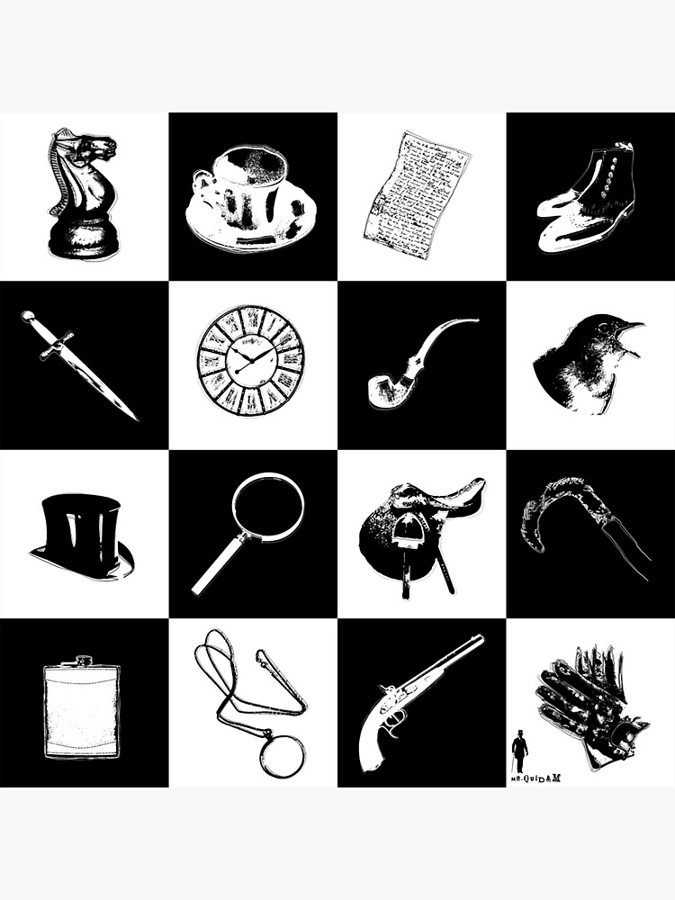 "16 boxes / 16 objects" Sticker by MrQuidam | Redbubble