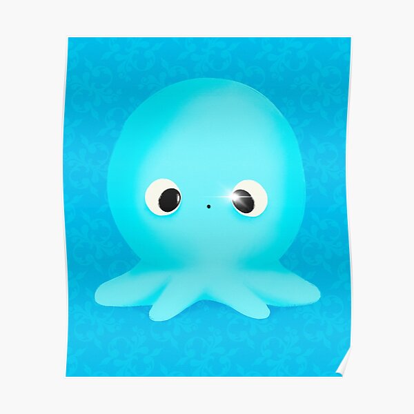 "Cute Blob Octopus Sketch" Poster for Sale by IceTouched | Redbubble