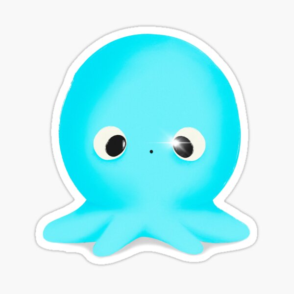 "Cute Blob Octopus Sketch" Sticker for Sale by IceTouched | Redbubble