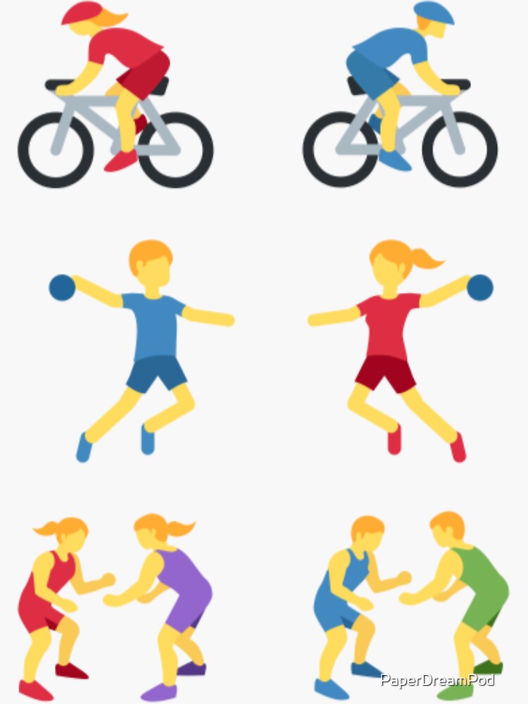 "Sticker pack physical activities" Sticker for Sale by PaperDreamPod ...