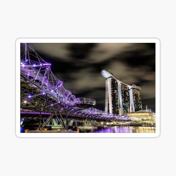 "Marina Bay Sands Hotel, Singapore" Sticker by raisbeckfoto | Redbubble