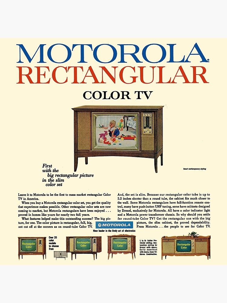 "MOTOROLA RECTANGULAR - COLOR TV ADVERT" Poster for Sale by ...