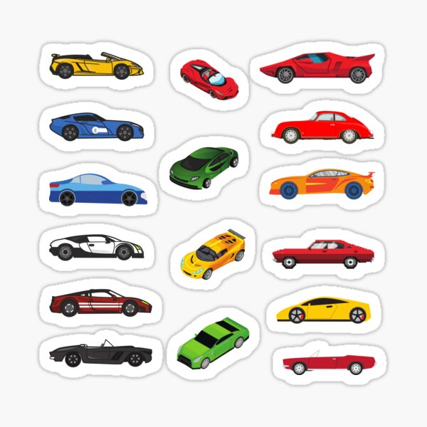 "sports car pack" Sticker for Sale by RageYion | Redbubble