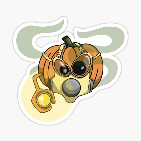 "Halloween pumpkin explorer with gas mask" Sticker for Sale by Fruit ...