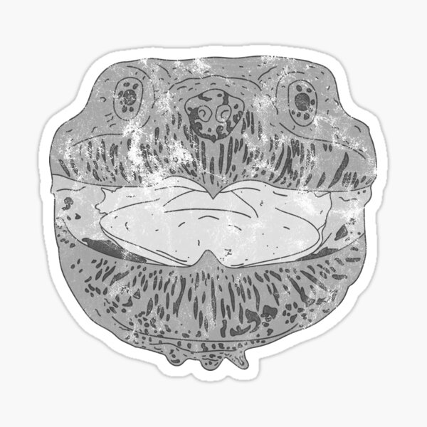 "Distressed Snapping Turtles - B&W Trippy Weird Turtle" Sticker by ...