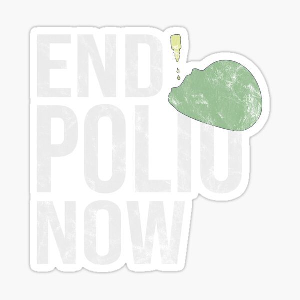 "Distressed Polio - End Polio Now - Poliovirus" Sticker by DeWinnes ...