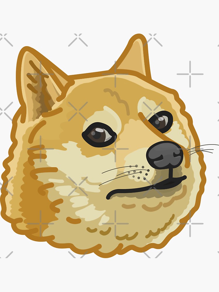 "Angry Doge" Sticker for Sale by JohnPeace | Redbubble