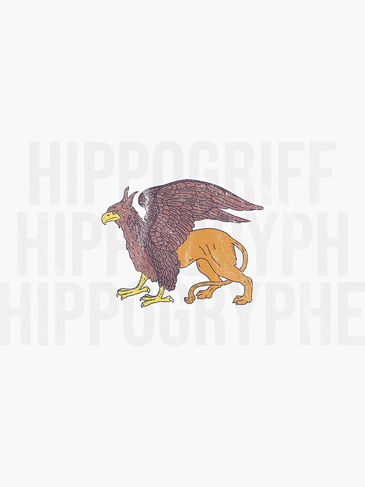 "Distressed Hippogriff, Hippogryph, Hippogryphe - Fantasy" Sticker for ...
