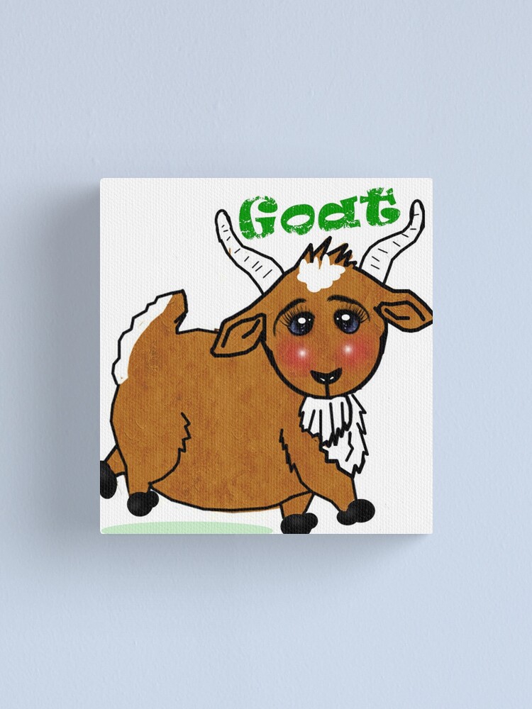 "Animal - Fat Goat " Canvas Print by shirleycutecard | Redbubble