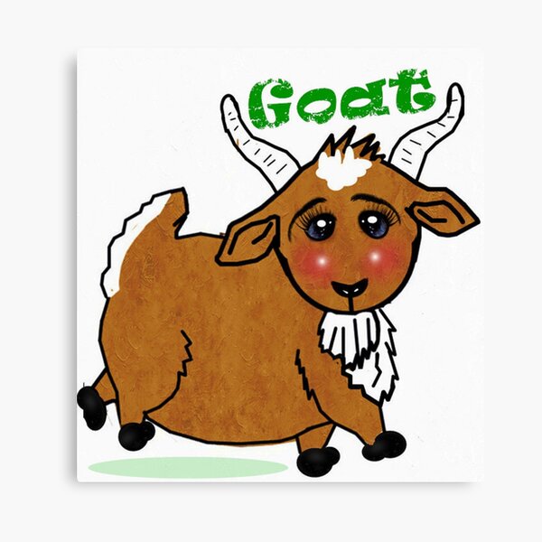 "Animal - Fat Goat " Canvas Print by shirleycutecard | Redbubble