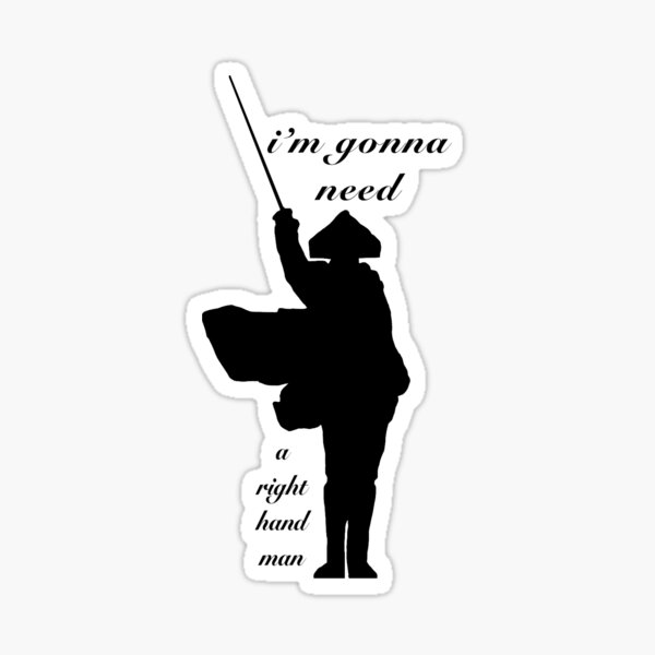 "right hand man " Sticker by livdoodledraws | Redbubble