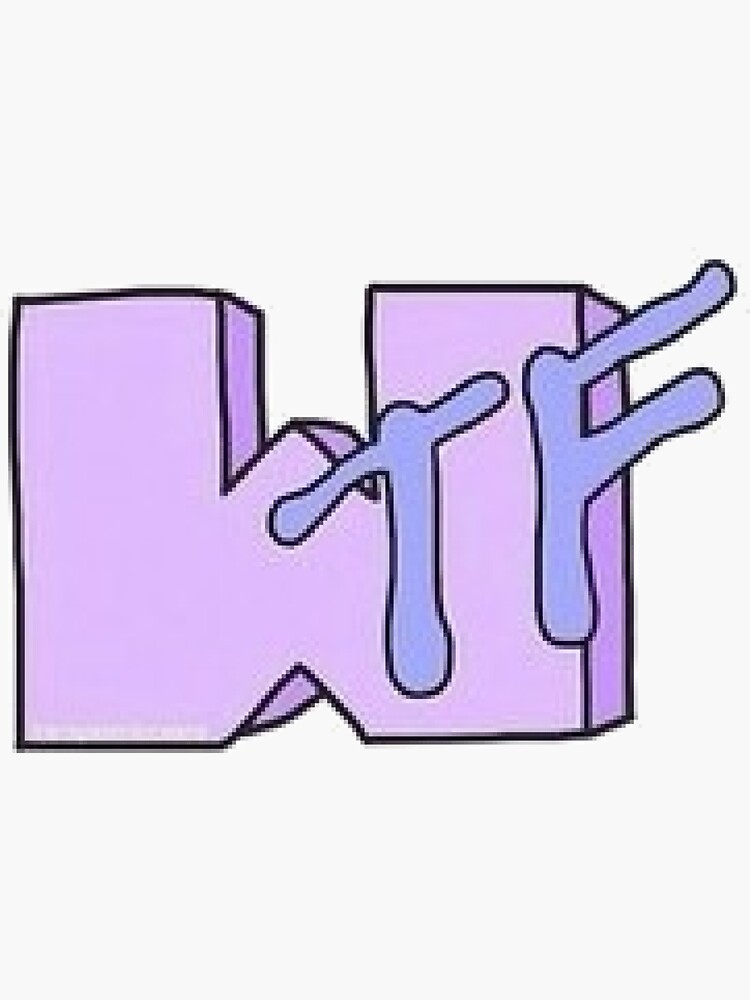 "Wtf Logo" Sticker for Sale by emiface | Redbubble
