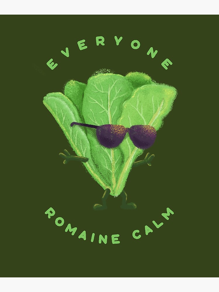 "Everyone Romaine Calm - Funny Pun" Poster by elijohn23 | Redbubble