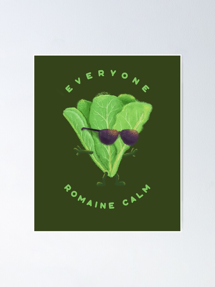 "Everyone Romaine Calm - Funny Pun" Poster by elijohn23 | Redbubble
