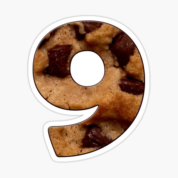 "Chocolate Chip Cookie Number 9" Sticker for Sale by MoonsmileProd ...