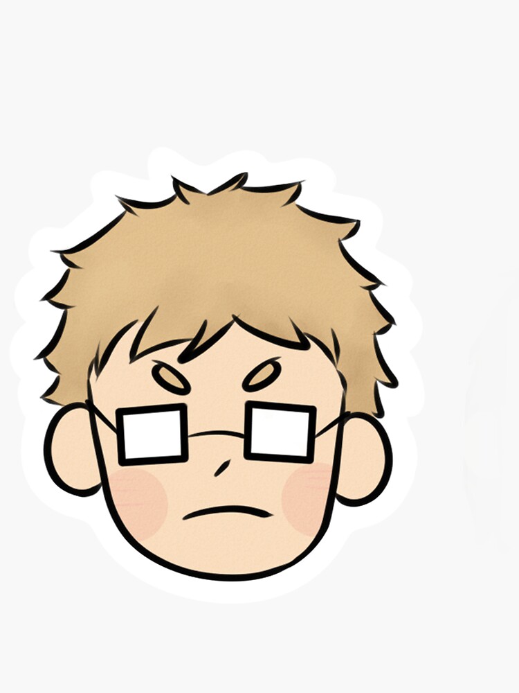 "Haikyuu! (Tsukishima) Sticker" Sticker for Sale by natsugmi | Redbubble