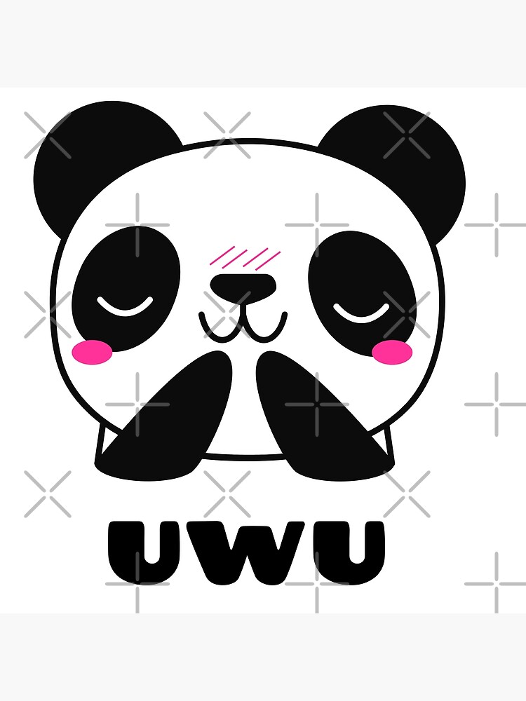 "Kawaii cute panda uwu baby clothes" Poster by sassywaffles | Redbubble