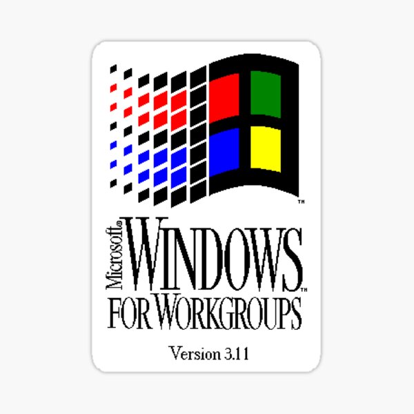Pegatina «Windows 3.11» de StudioDSL | Redbubble