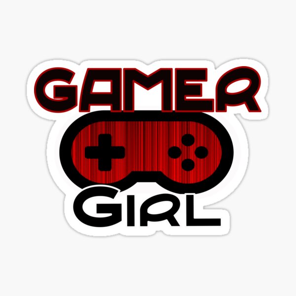 "Red Gamer Girl" Sticker for Sale by umeimages | Redbubble
