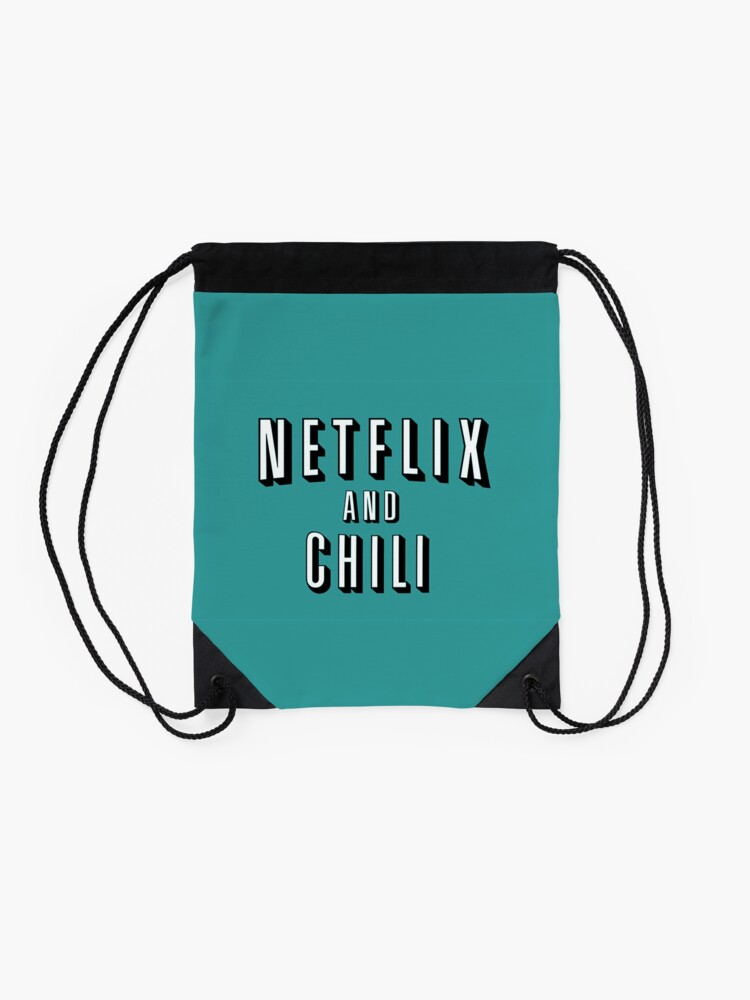 "Netflix and "chili"" Drawstring Bag for Sale by milisia | Redbubble