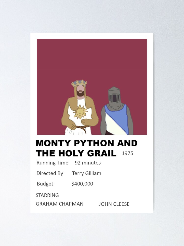 "Monty Python and The Holy Grail Minimalist Poster" Poster for Sale by eflynner1224 | Redbubble