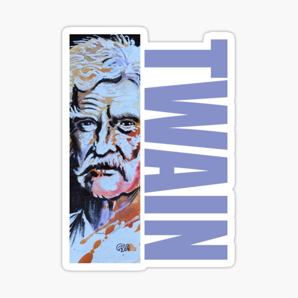 "MARK TWAIN - Huckleberry Finn - Tom Sawyer" Sticker for Sale by ...